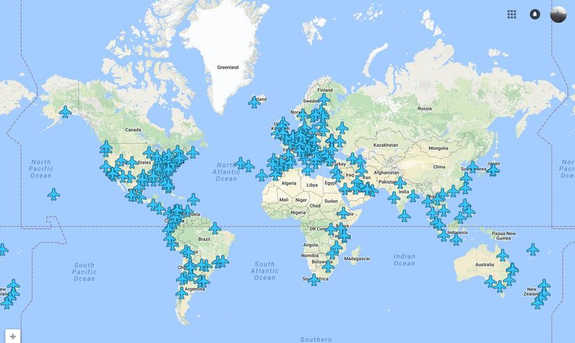 Mapa haseł Wi-Fi z lotnisk na całym świecie