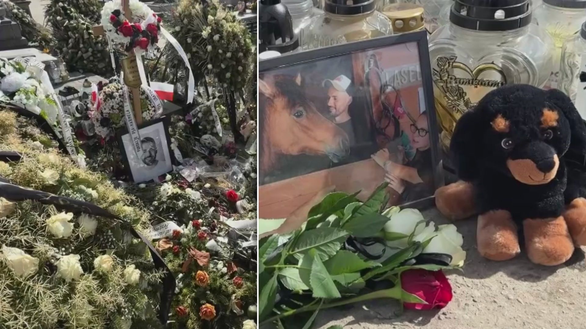 Tonie w wieńcach i zniczach. Tak wygląda grób posła Litewki