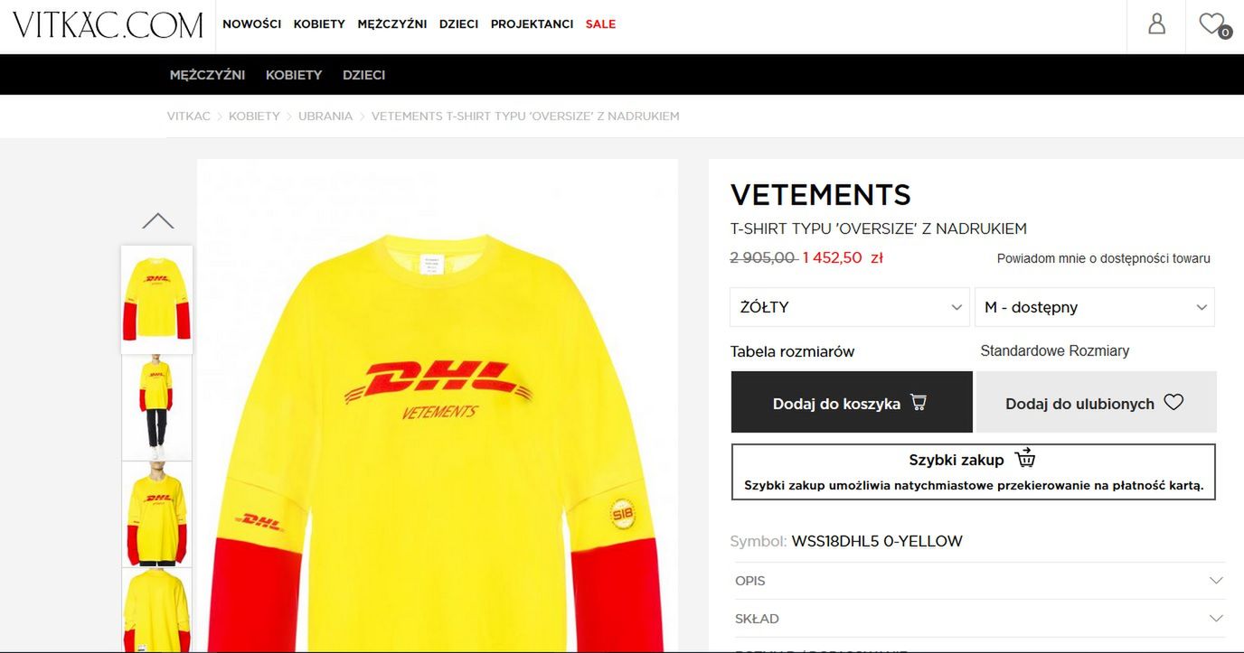 Bluza z logo DHL za 1,5 tysiąca złotych. Drogo? to i tak promocja - WP ...