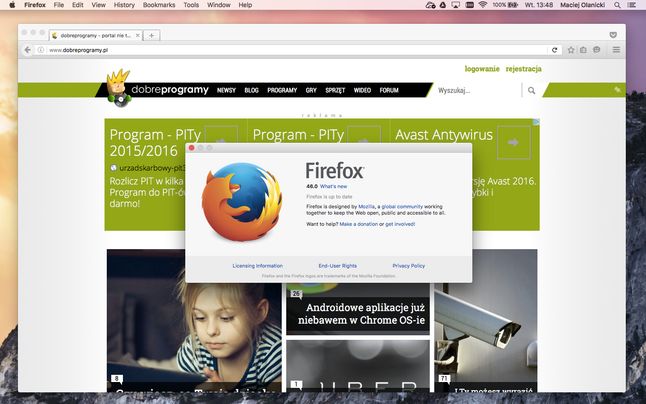 Przeglądarka Mozilla Firefox w wersji 46 dostępna bez większych nowości