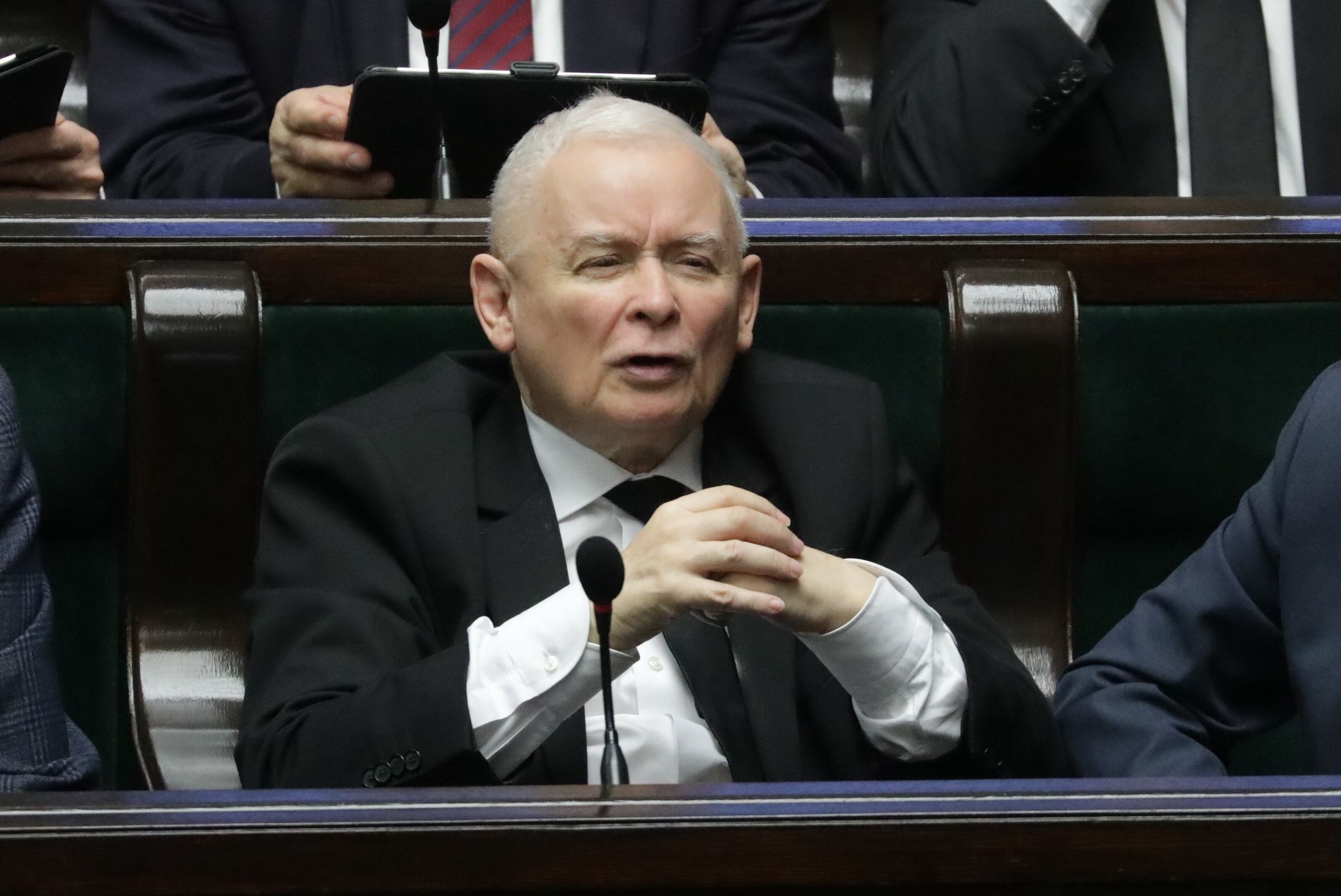 Kaczyński wyszedł na mównicę. "Jak panu nie wstyd"