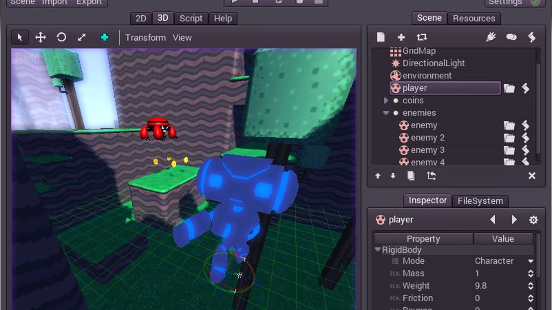 Godot — nowy silnik do tworzenia gier udostępniony wraz z kodem źródłowym