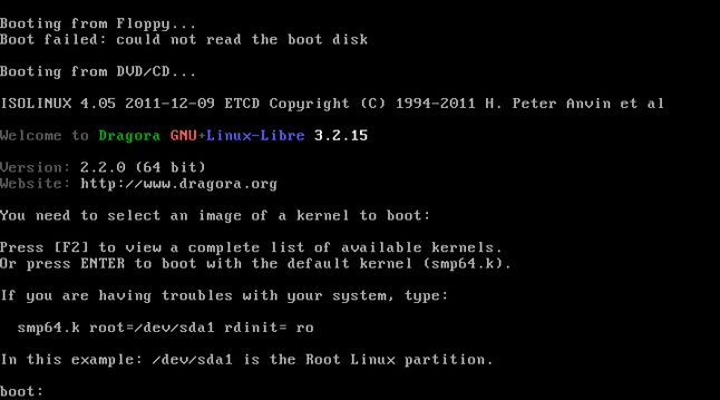 Dystrybucje GNU/Linux-libre: Dragora