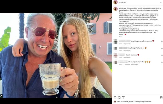 "Macocha" Andziaks winszuje starszemu o 40 lat ukochanemu: "Żebyś NA ZAWSZE to szczęście ze mną ...