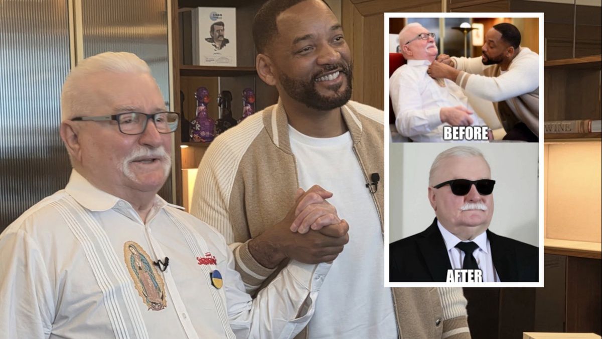 Will Smith na zdjęciach z Lechem Wałęsą. Internet obiegły MEMY