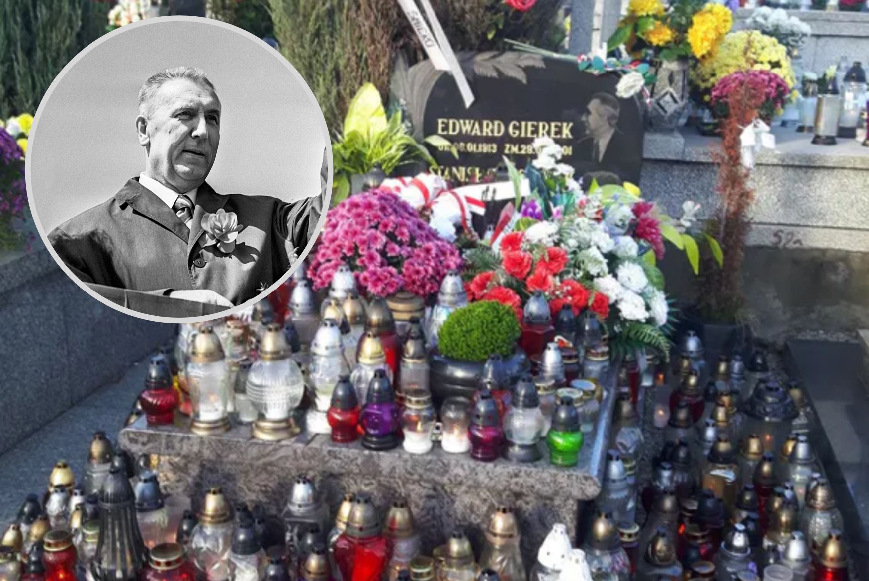 Syn Edwarda Gierka dziękuje ludziom. Pokazał zdjęcie grobu
