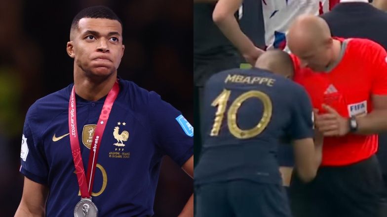 Szymon Marciniak POCIESZA Kyliana Mbappe po przegranym meczu ...