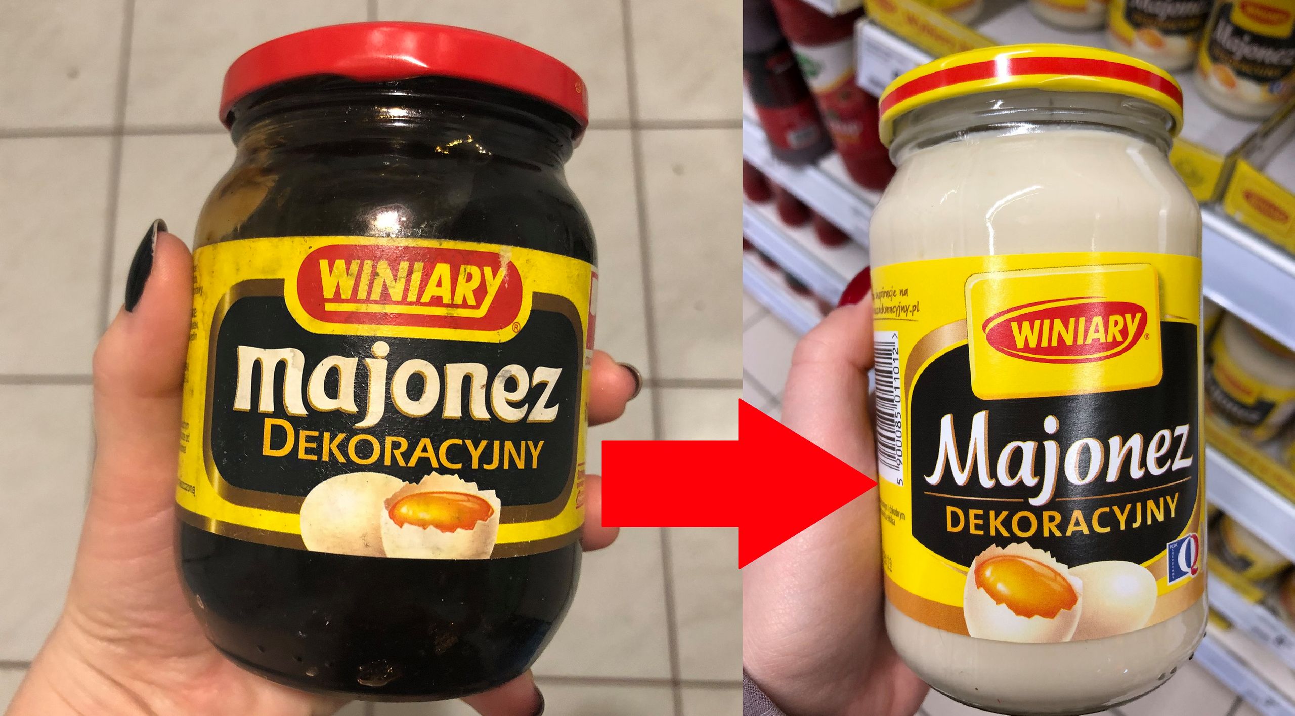 Skład tego samego majonezu kiedyś i dziś. Znalazłam etykietę sprzed lat ...