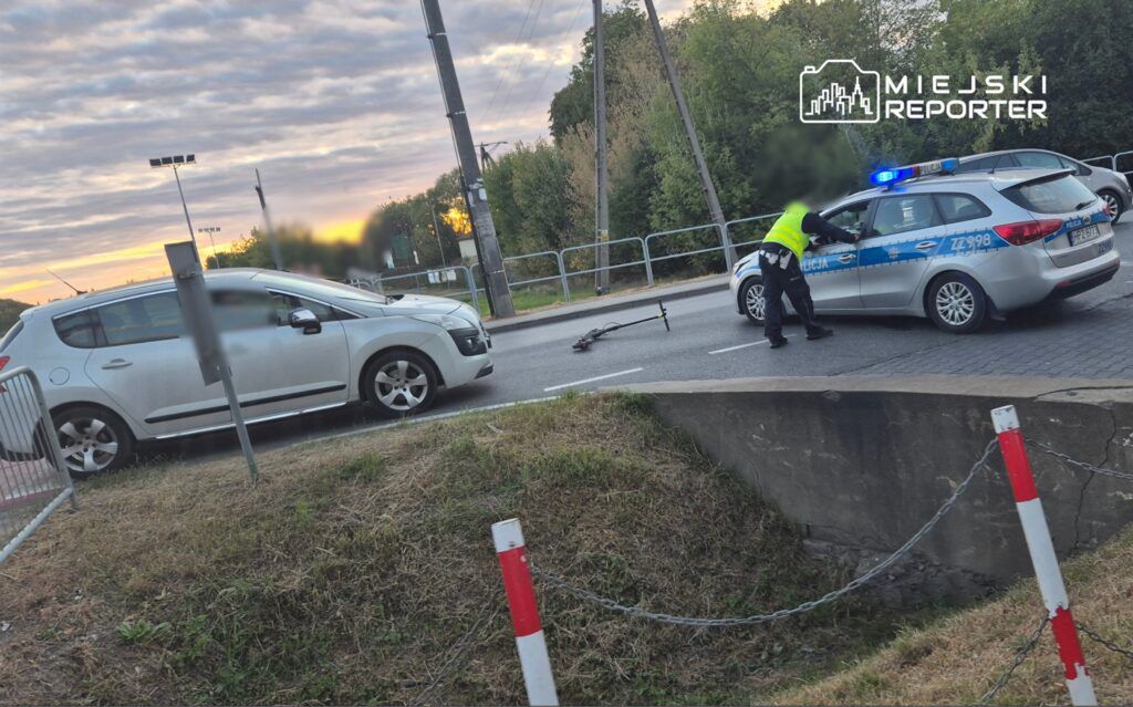 Płochocin: 13-latka jadąca na elektrycznej hulajnodze potrącona przez auto