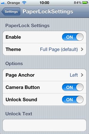 PaperLock - fajna animacja "Slide to unlcock"