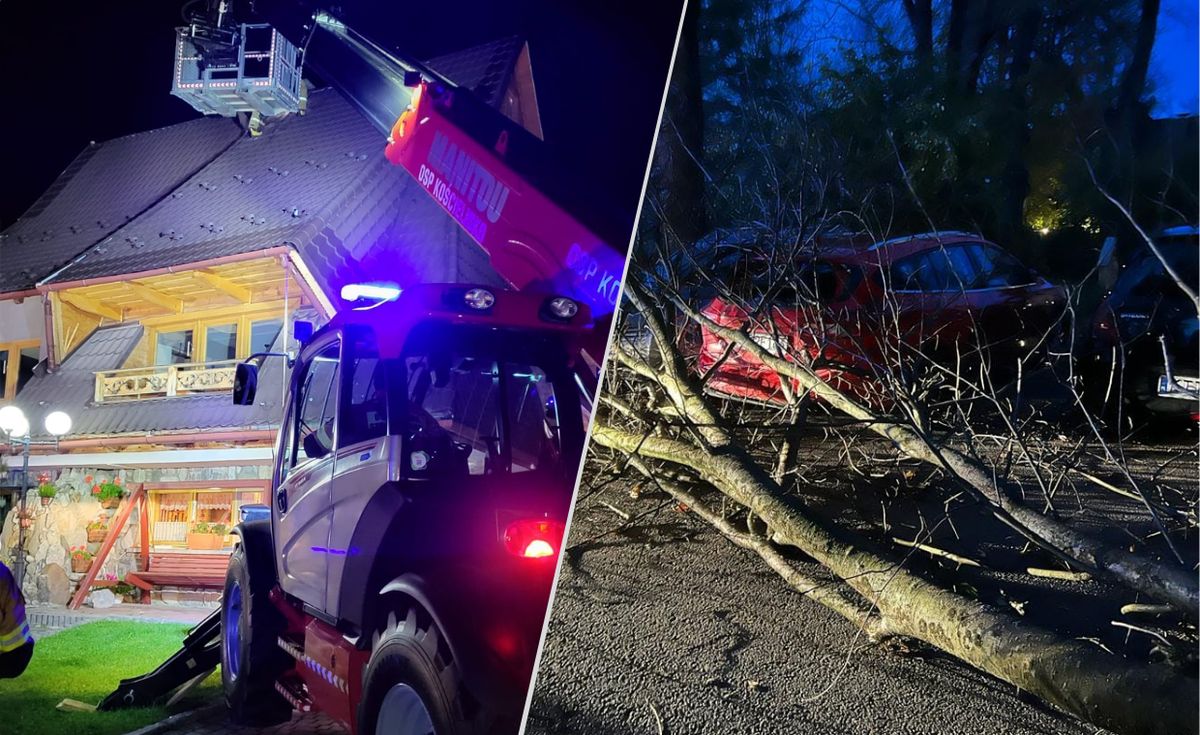 Niespokojnie w Małopolsce. Uszkodzone dachy, powalone drzewa - WP Wiadomości