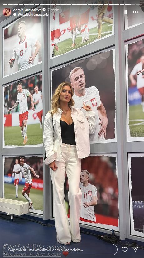 Grosicka postawiła na głęboki dekolt. Tak wspierała męża - Pudelek