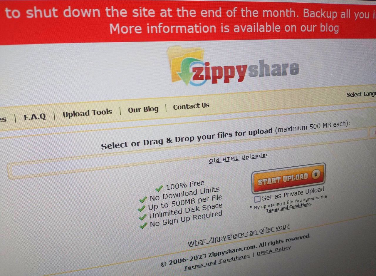 Zamykają Zippyshare. Ostatni moment na pobranie plików
