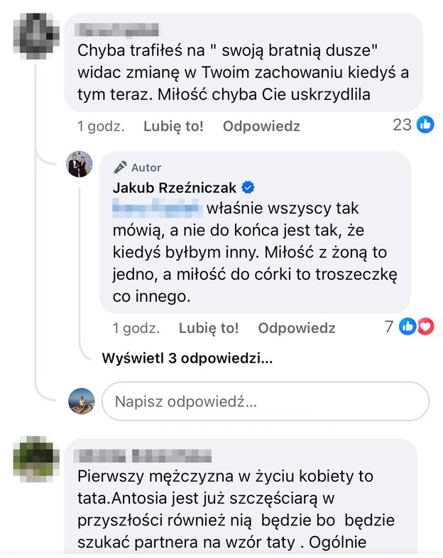Jakub Rzeźniczak rozpływa się nad ojcostwem i odpowiada "fance", że ...