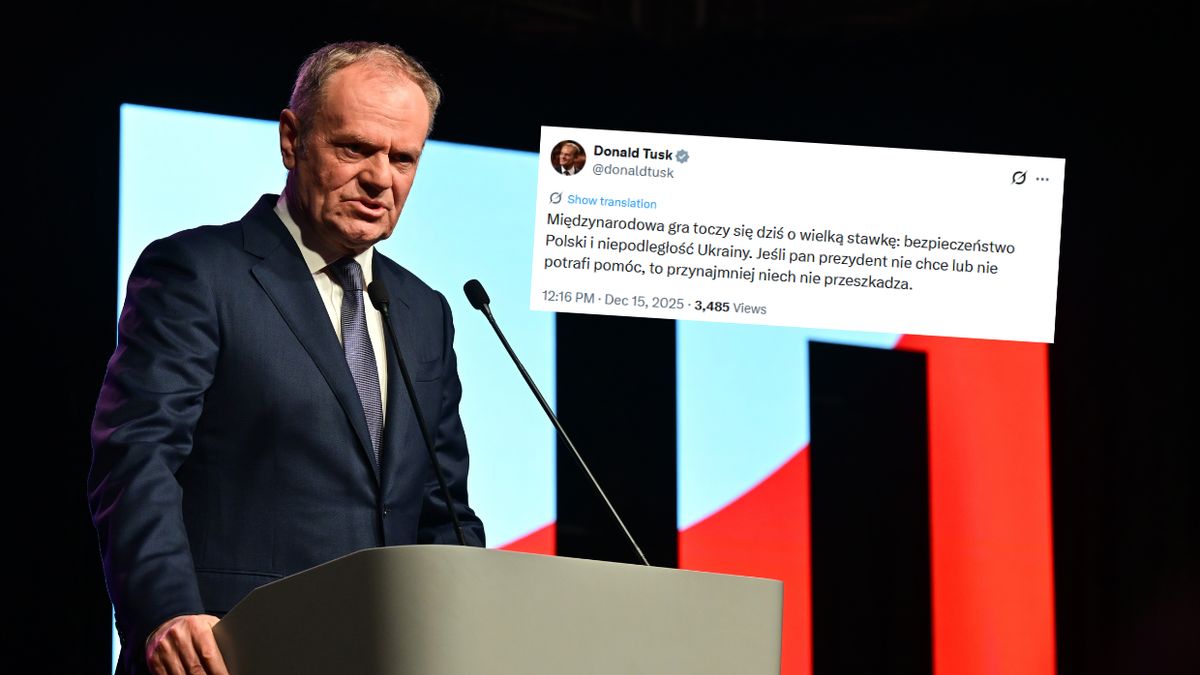 "Gra o wielką stawkę" Tusk oskarża Nawrockiego