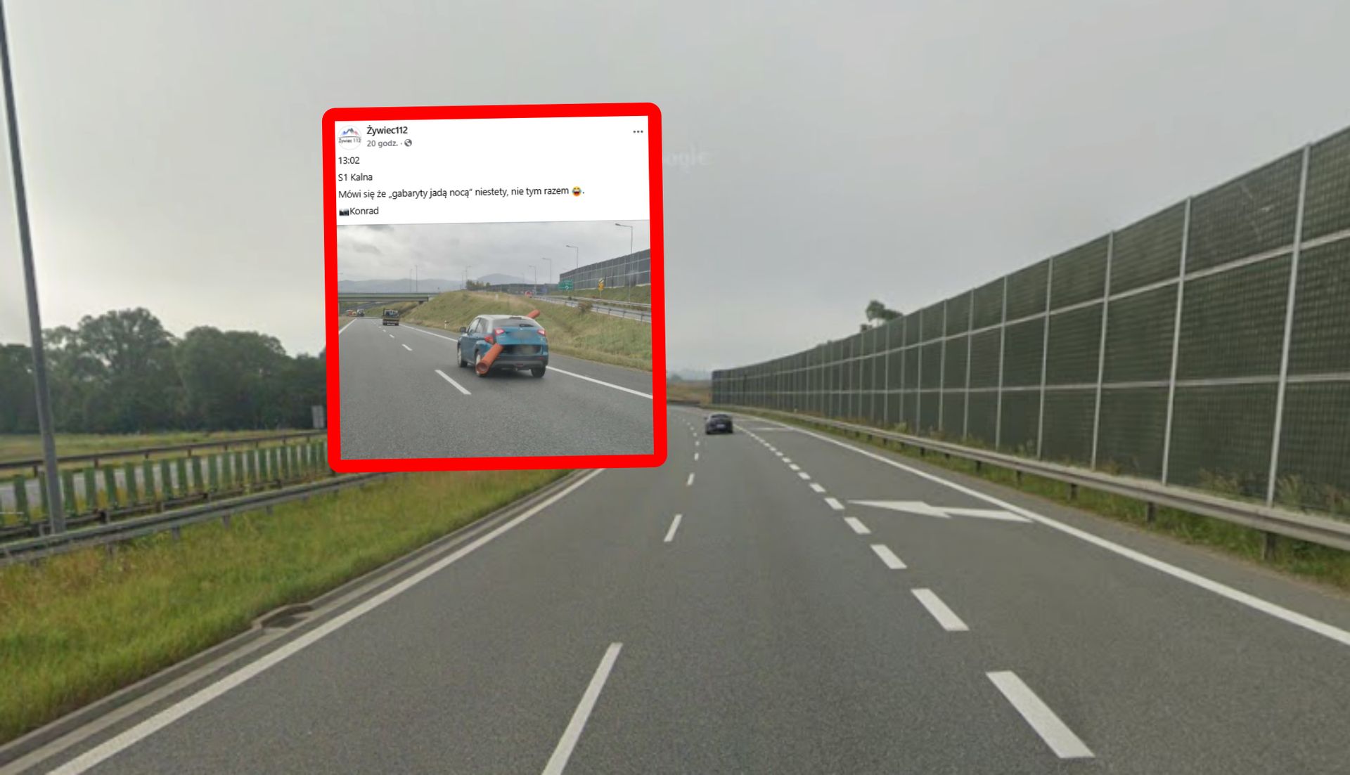 To nie fotomontaż. Ujęcie z S1 obiega sieć