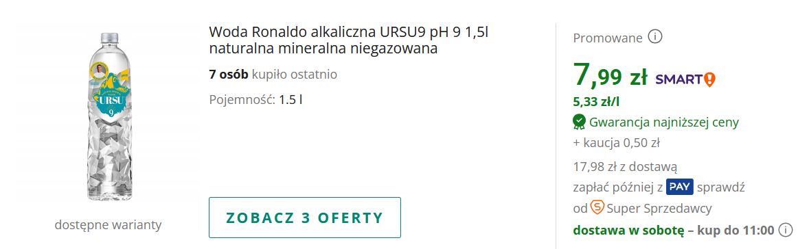 Woda Ronaldo już w Polsce. Tyle kosztuje produkt klasy premium