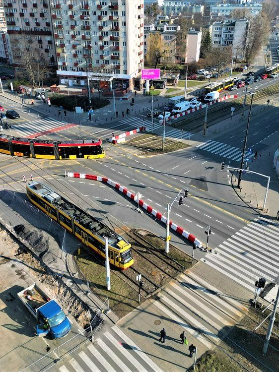 Tramwaj do Dworca Zachodniego w Warszawie. Od marca kolejny etap prac