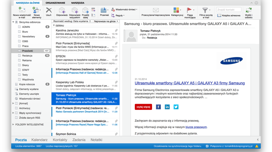 Nowy Outlook dla Maków dostępny do pobrania jako część Office 365