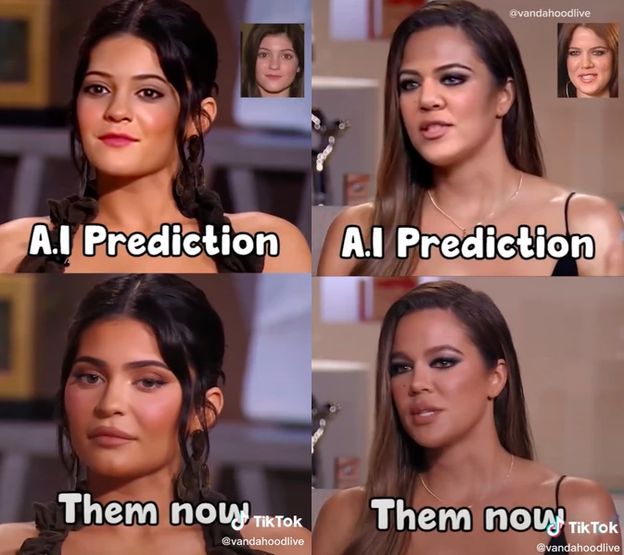 Jak dziś wyglądałyby Kardashianki bez operacji i wypełniaczy? Będziecie ...