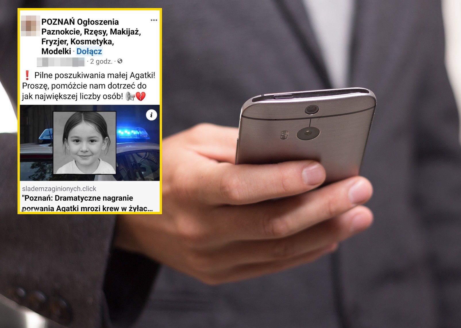 "Porwanie małej Agatki". Dramatyczny post to oszustwo. Policja ostrzega