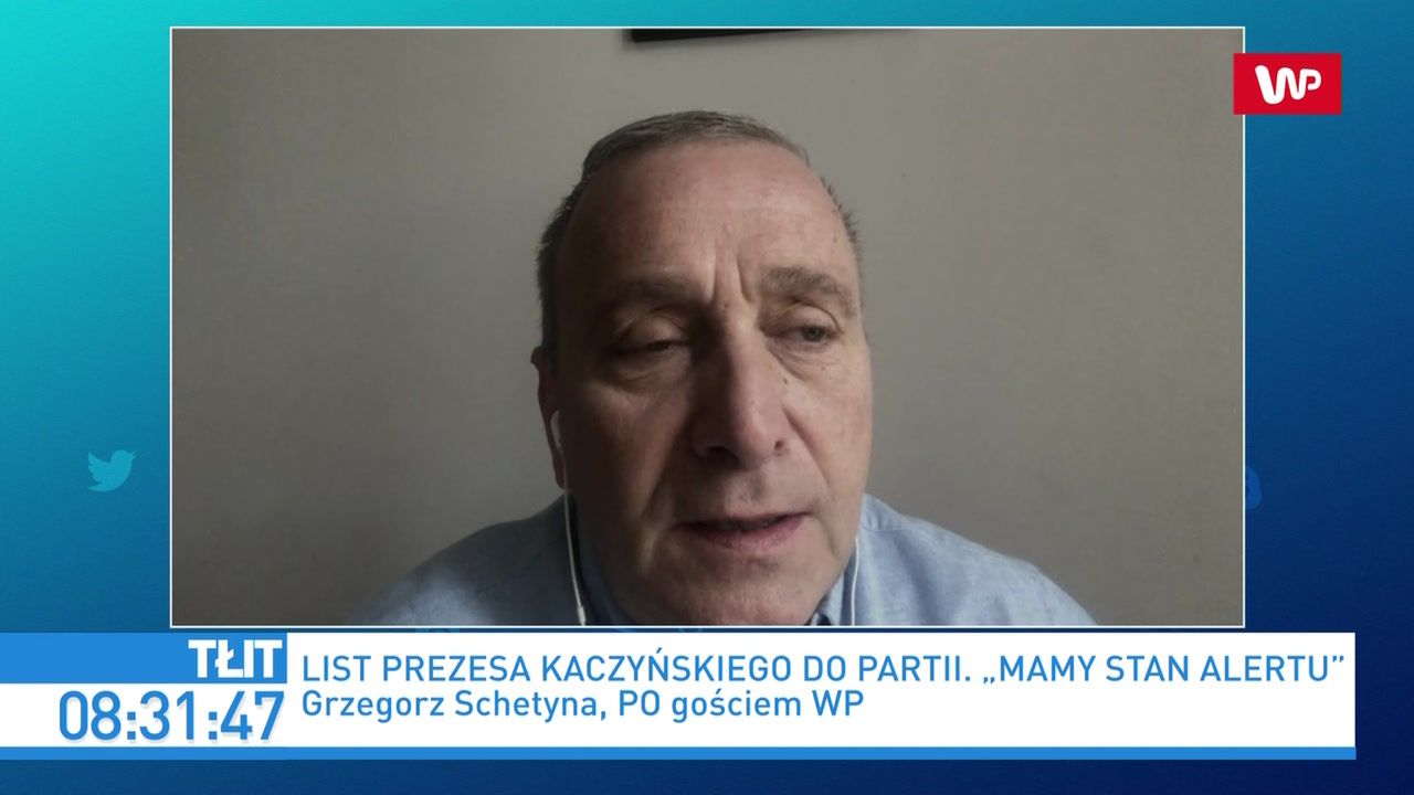 Grzegorz Schetyna o liście Jarosława Kaczyńskiego: krzyk rozpaczy - WP ...