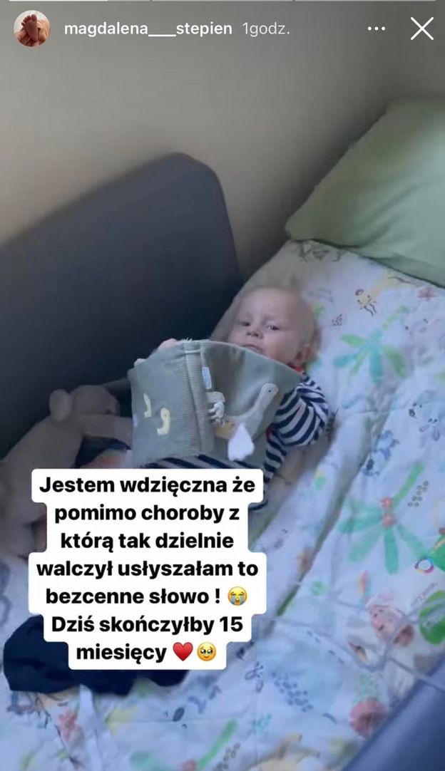 Magdalena Stępień w poruszających słowach wspomina Oliwiera: "Ból jest ...