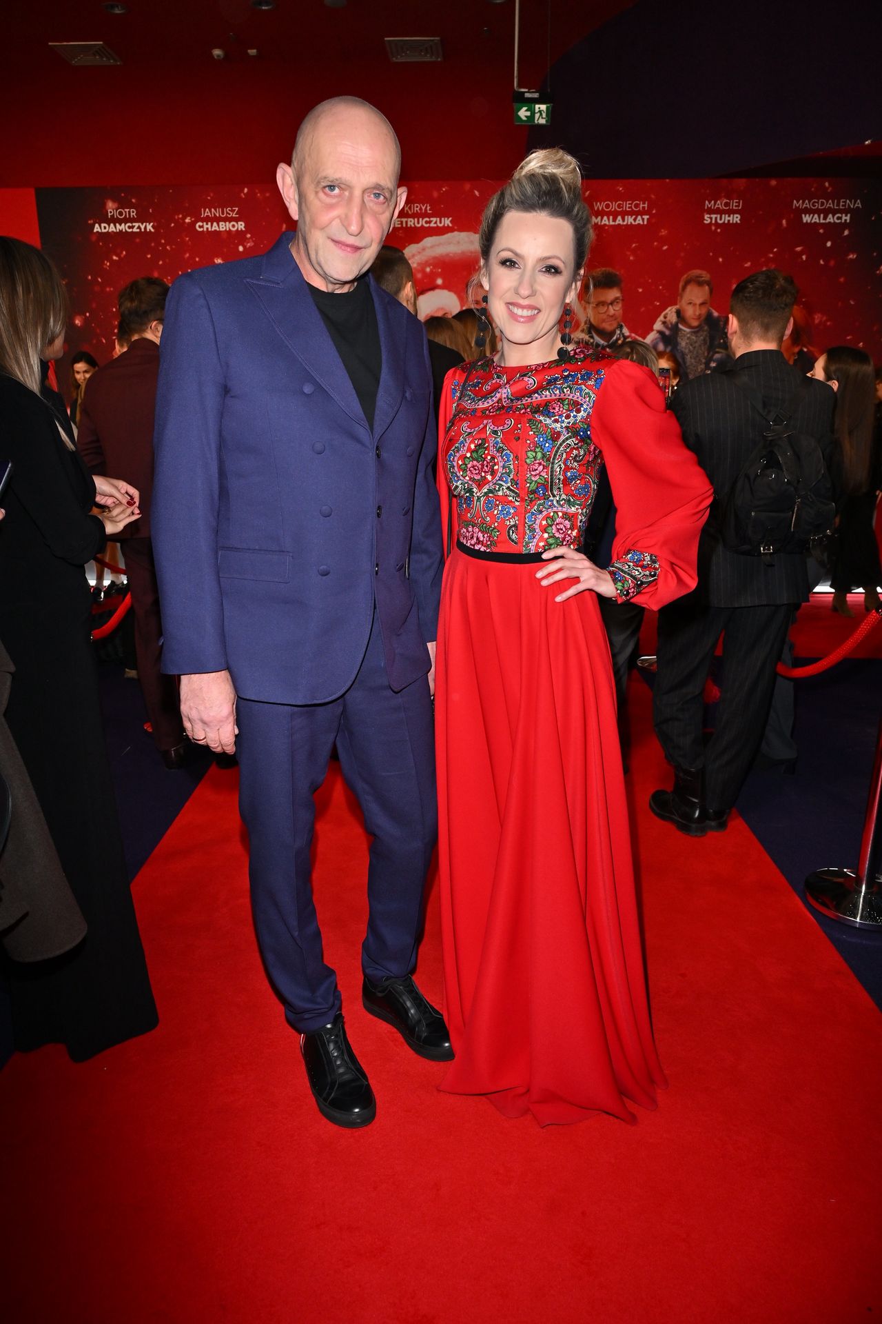 Janusz Chabior z żoną na premierze "Listów do M.". Agata Wątróbska w ...