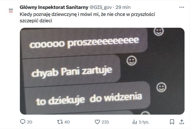 GIS uderza w antyszczepionkowców na Twitterze. Mamy komentarz ...