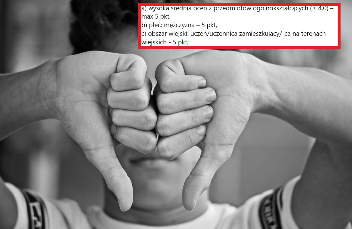 Staż dla licealistów. Dodatkowe punkty za bycie mężczyzną