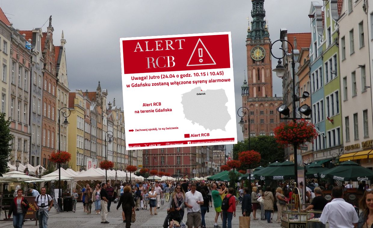 W Gdańsku zawyją syreny. Alert RCB dla mieszkańców