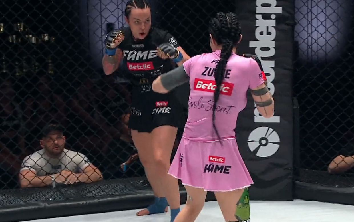 Fame MMA 12. Kamila "Kamiszka" Wybrańczyk i Kamila "Zusje" Smogulecka ...