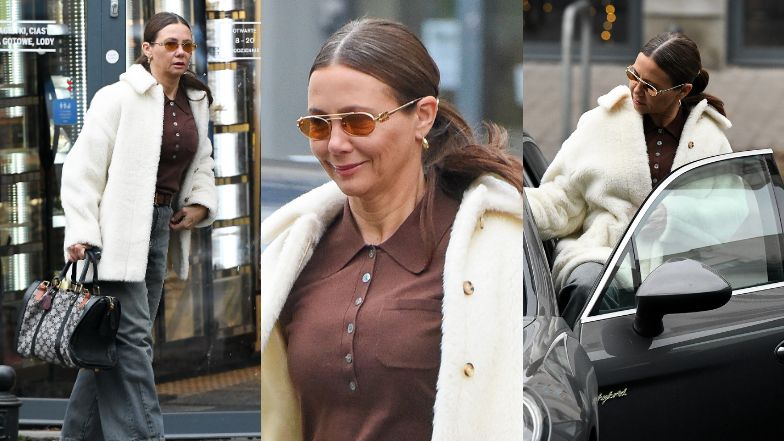 Kinga Rusin "przyłapana" w Warszawie. Co za stylizacja! - Pudelek