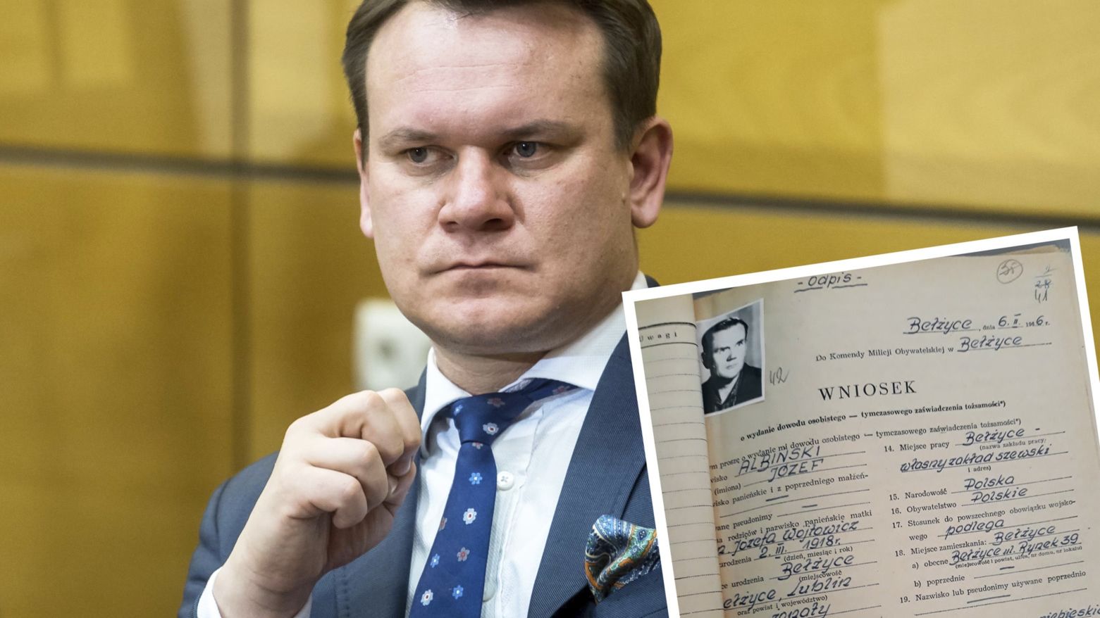 Dominik Tarczyński bronił dziadka. Zbadaliśmy teczkę Józefa Albińskiego ...