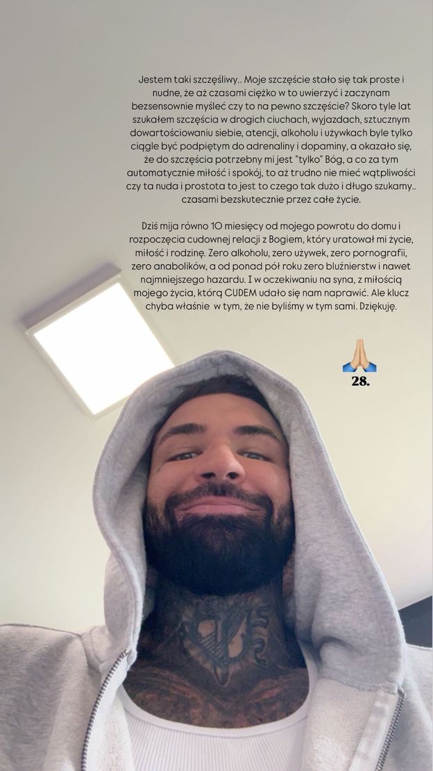 Majewski przekonuje o swojej przemianie. Rzucił alkohol i używki. - Pudelek