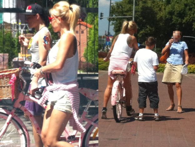 Doda na rowerze z "sobowtórem"... (FOTO) - Pudelek