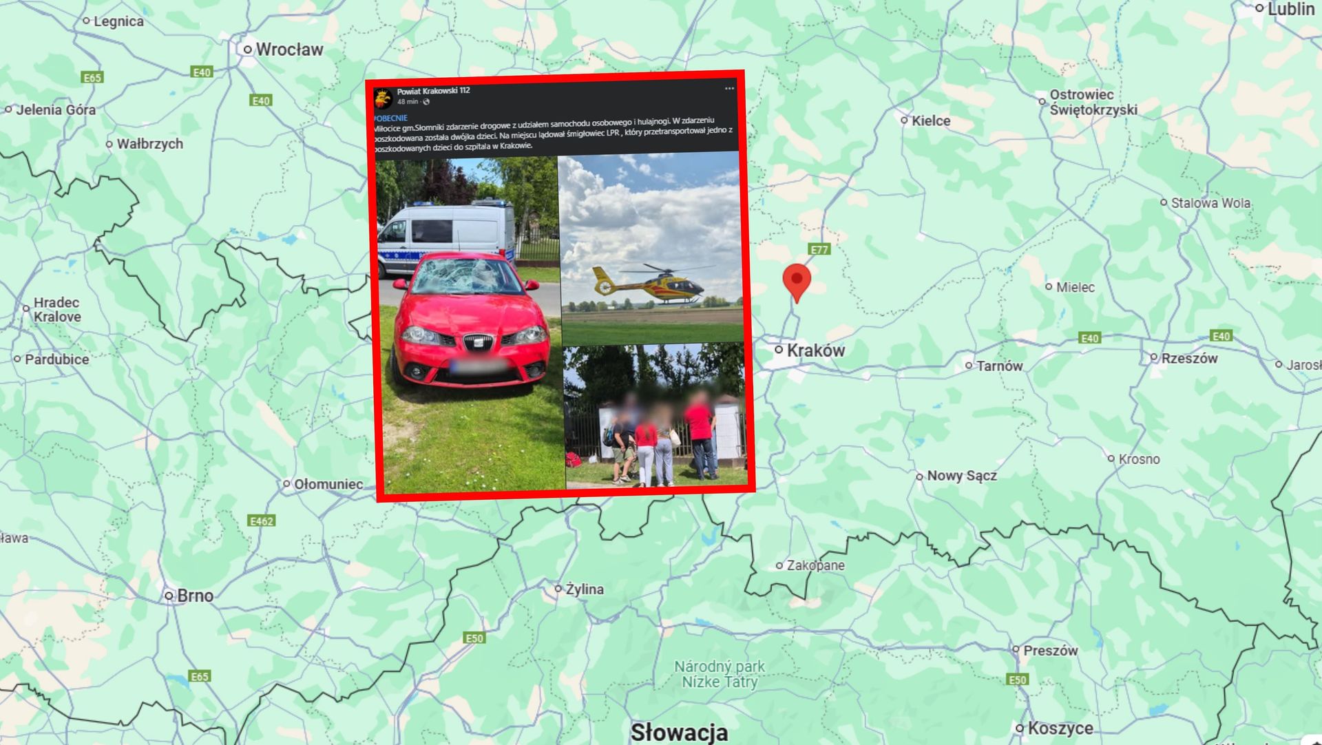 Dramatyczny wypadek w Małopolsce. Dzieci wjechały pod auto