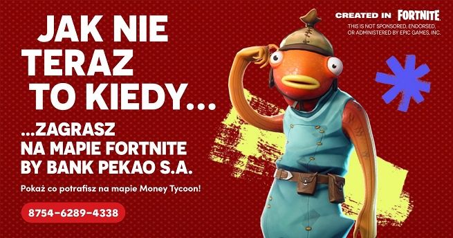 Duży polski bank z własną mapą w Fortnite