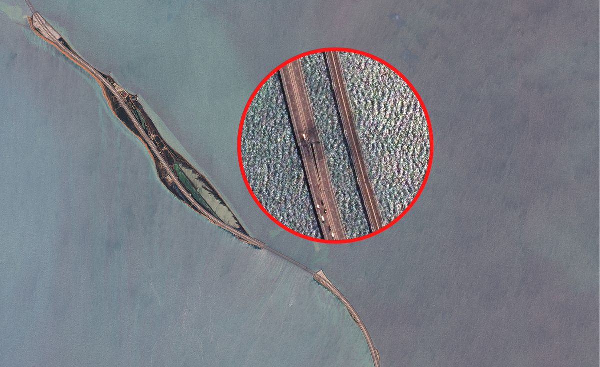 Tak wygląda most Krymski. Pierwsze zdjęcia satelitarne zniszczeń - WP ...