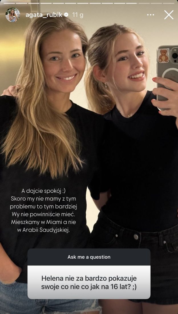 Agata Rubik zapytana o to, czy jej 16-letnia córka nie pokazuje za dużo ciała. "Mieszkamy w ...