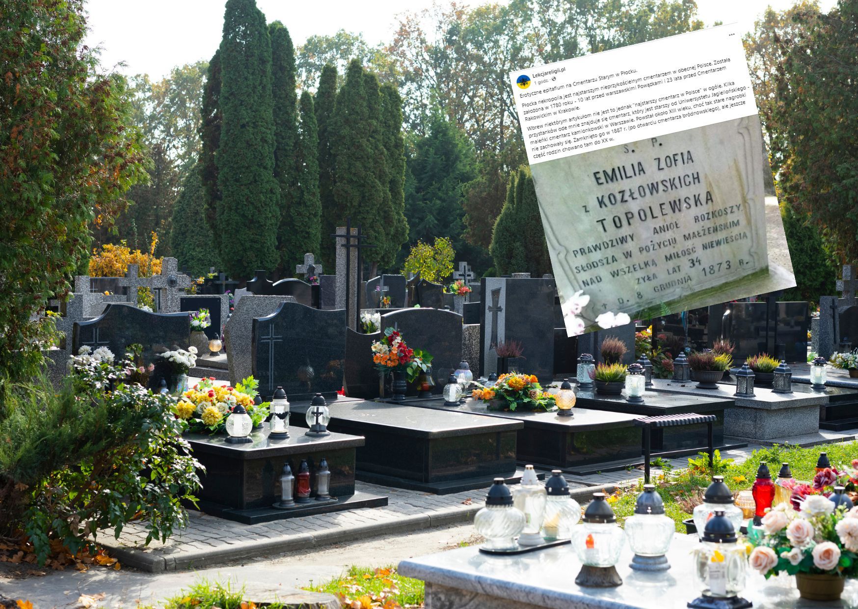 Tak pożegnał ją mąż. Spójrzcie na napis na grobie