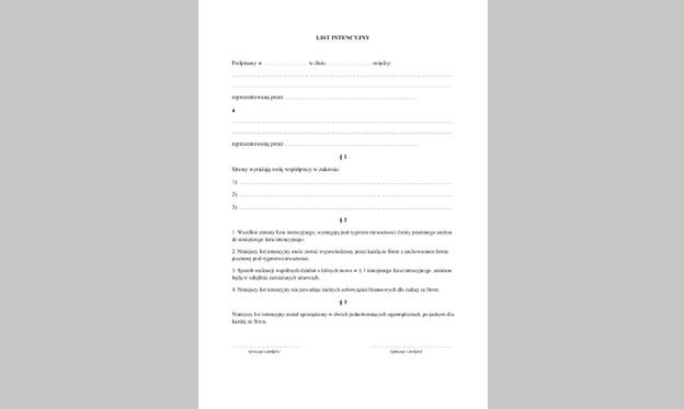Wzór listu intencyjnego. Czym jest list intencyjny? Co powinien ...
