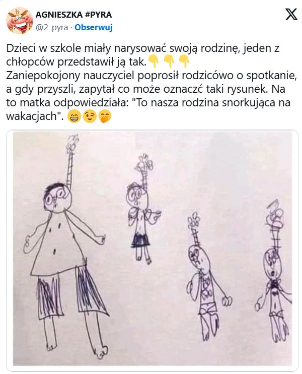 Dzieci miały narysować rodzinę. Nauczyciel pilnie wezwał matkę