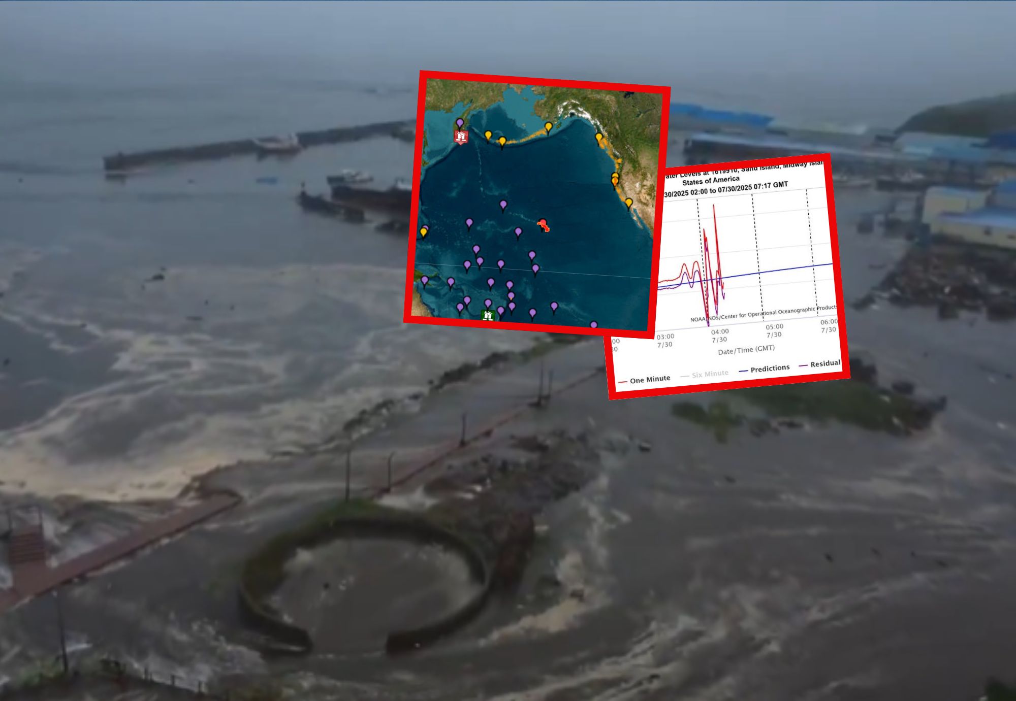 Tsunami sunie przez Pacyfik. Pierwsze fale uderzyły