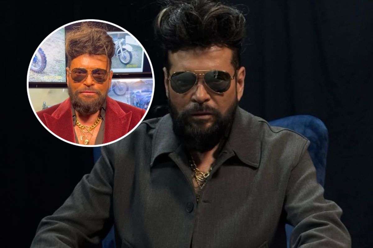 Krzysztof Rutkowski postawił na bordo i złoto. Ależ stylizacja