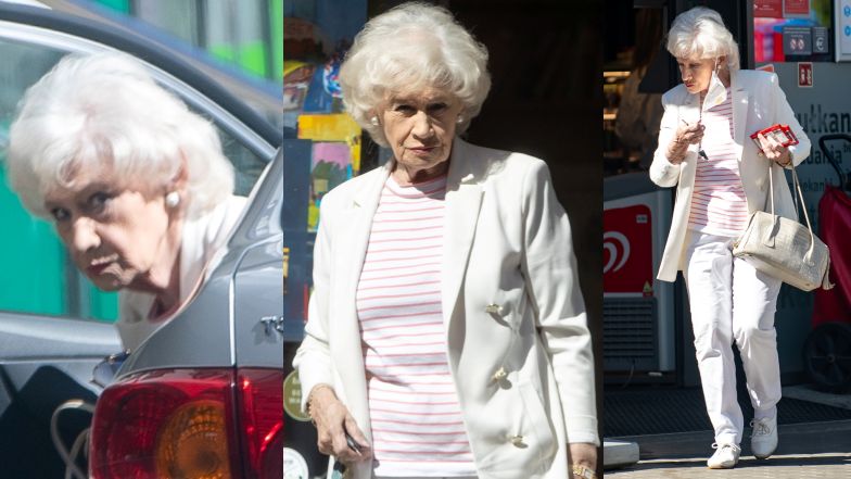 85-letnia Krystyna Loska CAŁA NA BIAŁO przemierza Warszawę srebrnym samochodem, pędząc do apteki ...