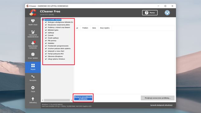 CCleaner: jak wyczyścić rejestr?
