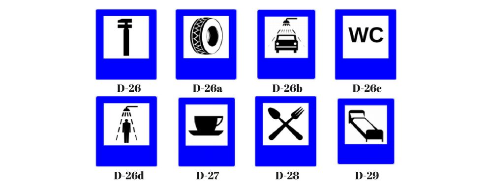 Znaki informacyjne (typ D) z opisem