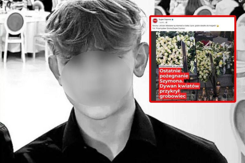 Tłumy na pogrzebie 16-letniego Szymona. Grób pełen kwiatów