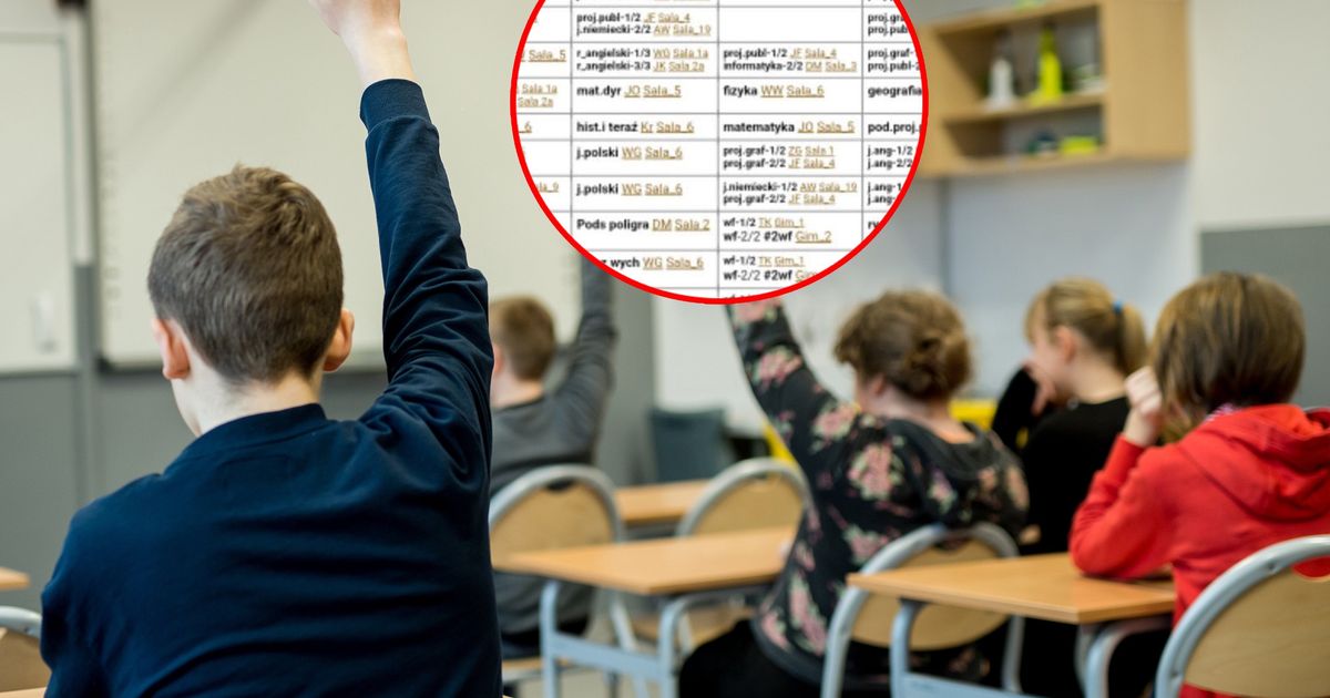 Plan lekcji 15-latka krąży po sieci. Aż włos się jeży - WP Kobieta